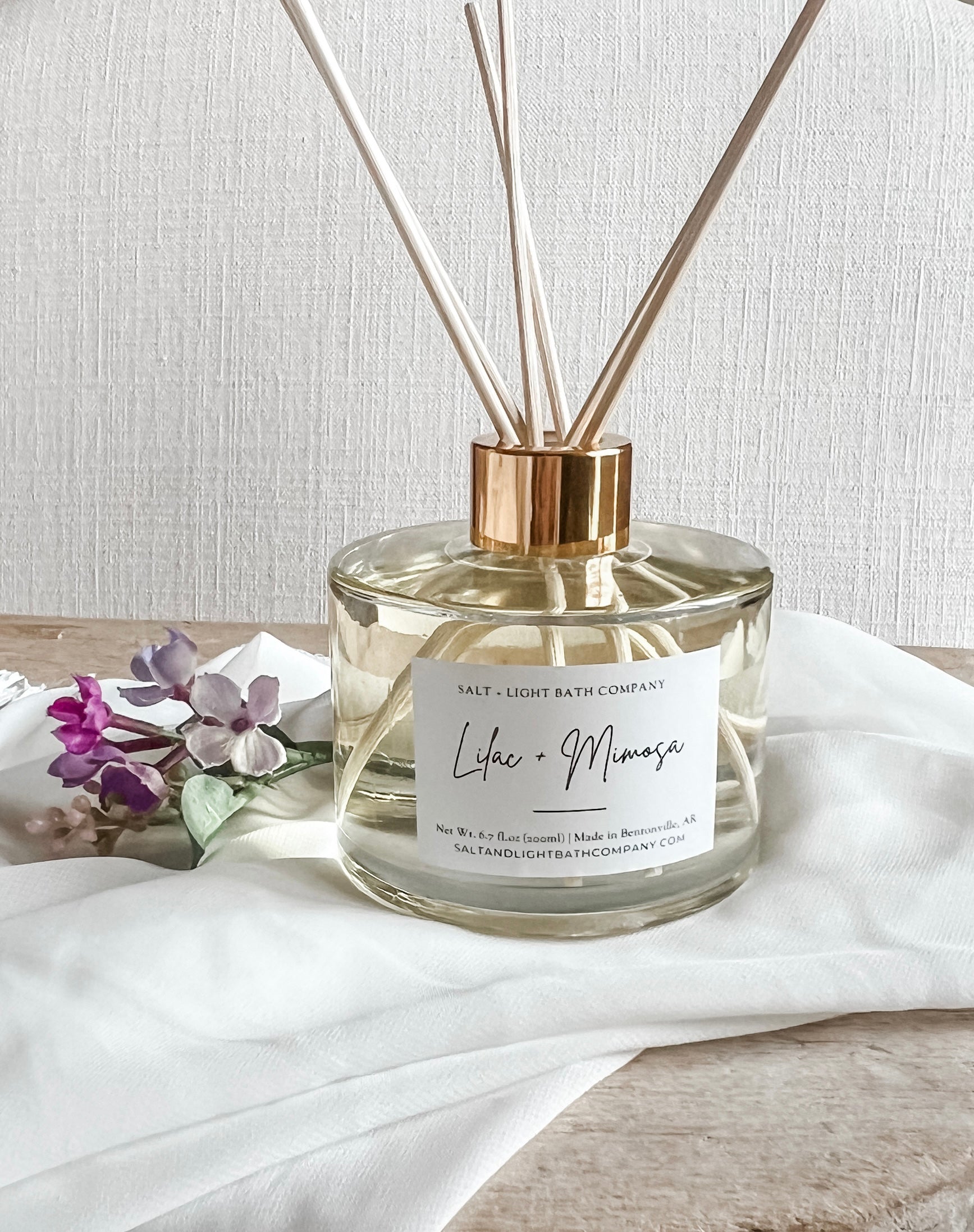 Lilac + Mimosa Reed Diffuser – Salt + Light Bath Company